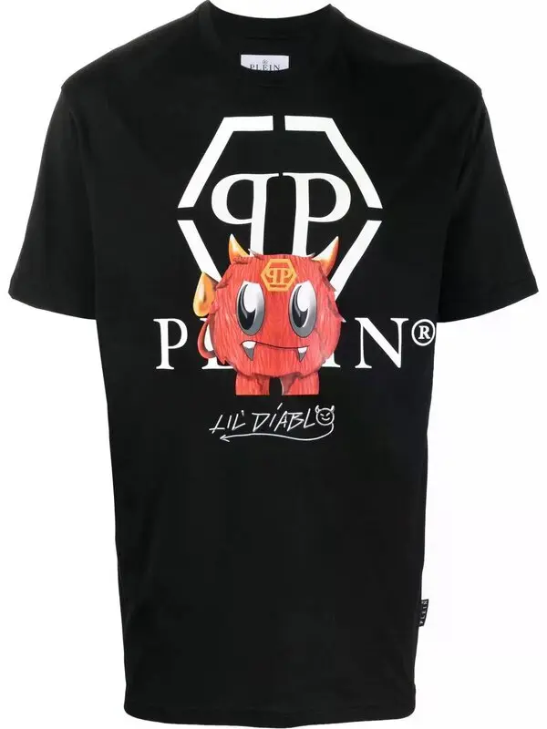 Philipp Plein Monster Logo Graphic T-shirt