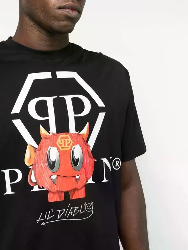 Philipp Plein Monster Logo Graphic T-shirt