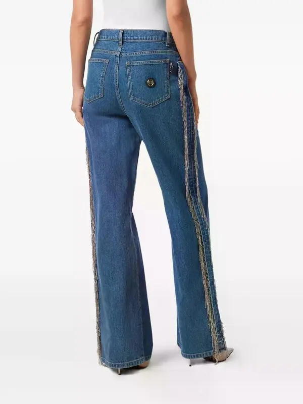 Philipp Plein Skater Fit Crystal Jeans