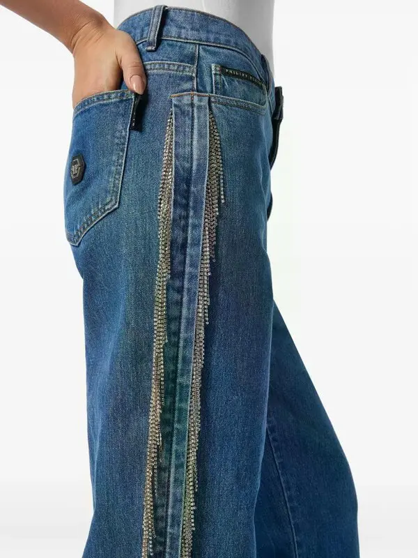 Philipp Plein Skater Fit Crystal Jeans