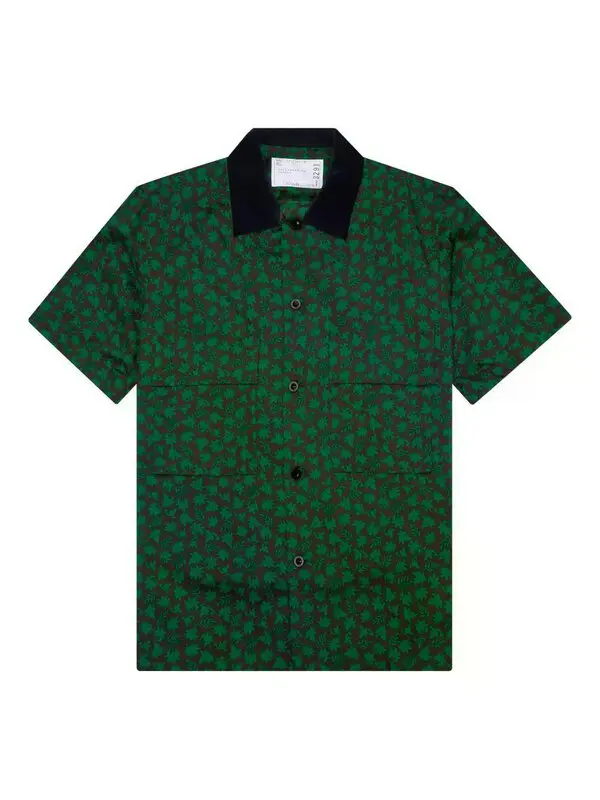 Sacai Leaf-print Shirt