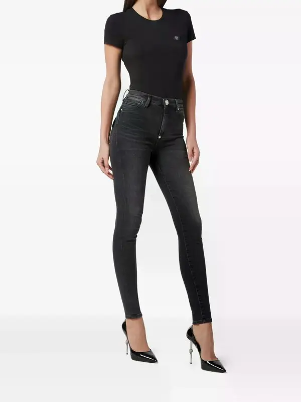Philipp Plein Stretch-cotton Jeans - Black