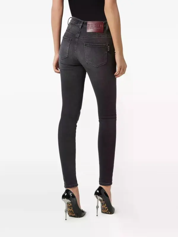 Philipp Plein Stretch-cotton Jeans - Black