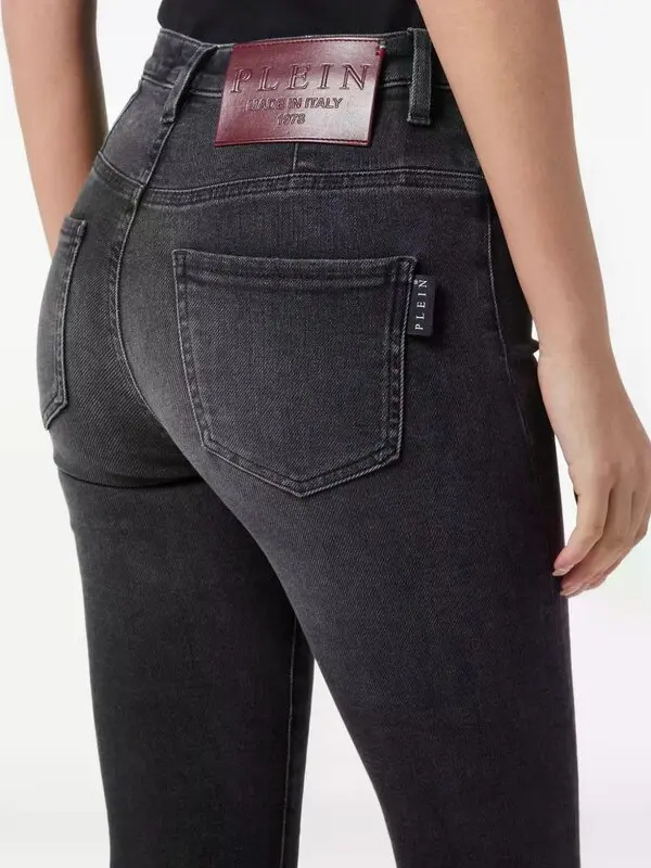 Philipp Plein Stretch-cotton Jeans - Black
