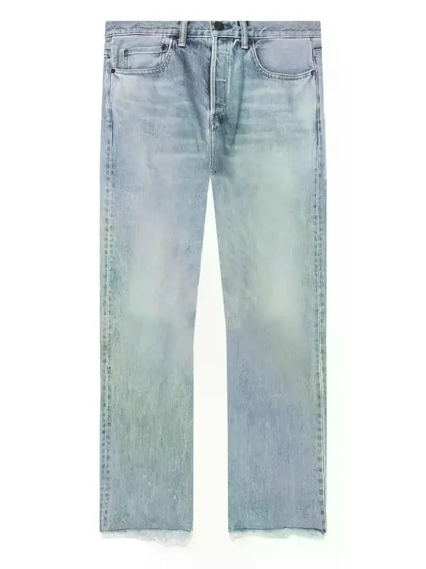 John Elliott Caribou Frayed Bootcut Jeans