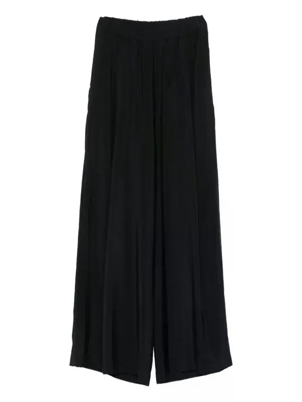 GENTRYPORTOFINO Pleated Elastic-waist Trousers - Black