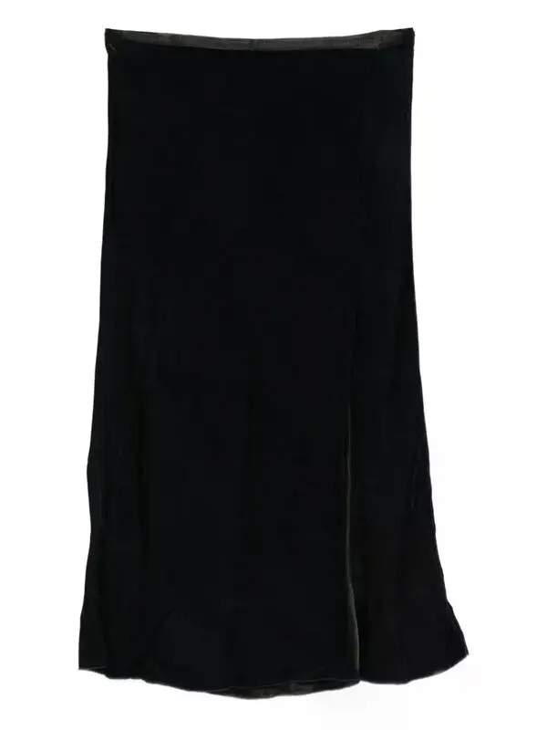 FORTE_FORTE Wrap-design Midi Skirt - Blue