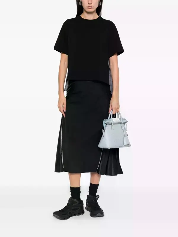 Sacai Zip-detail Pleated Skirt - Black