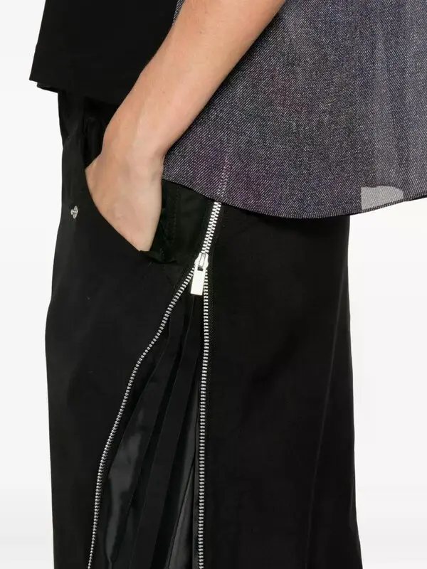 Sacai Zip-detail Pleated Skirt - Black