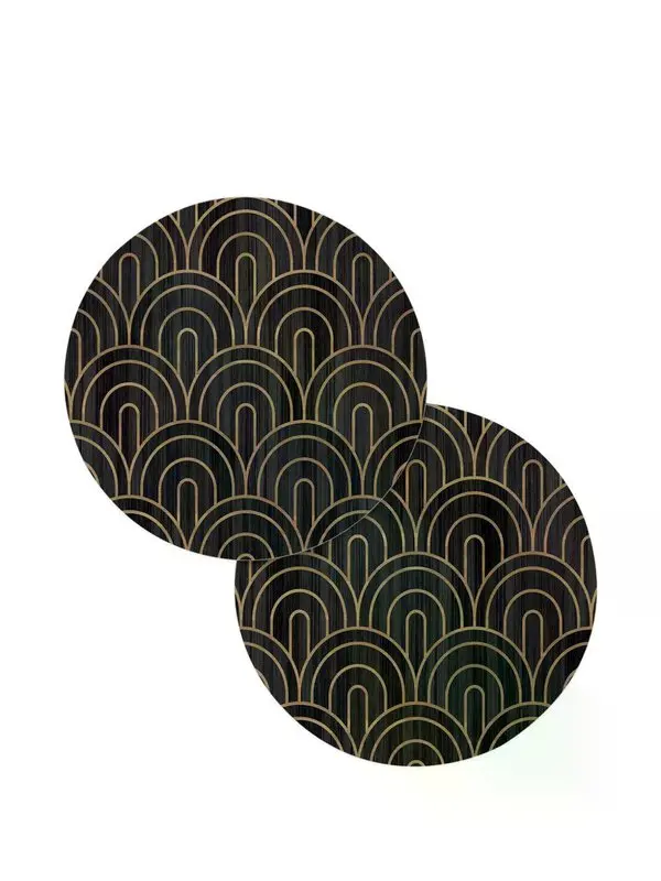 HESTIALIVING Deco Pattern Round Tablemats