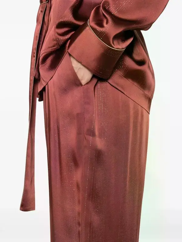 FORTE_FORTE Metallic-finish Trousers