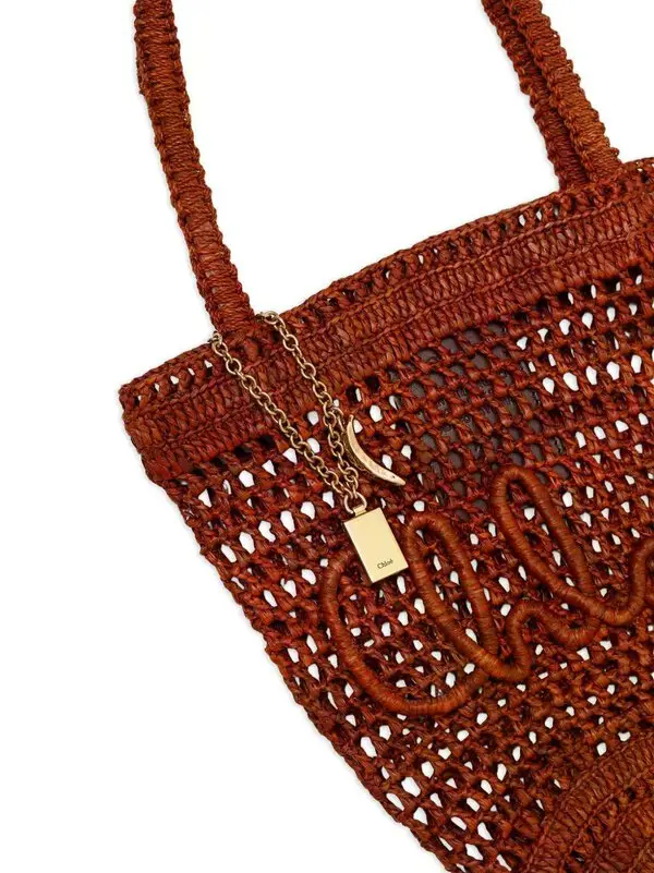 Chloé Crochet-detail Tote Bag - Brown