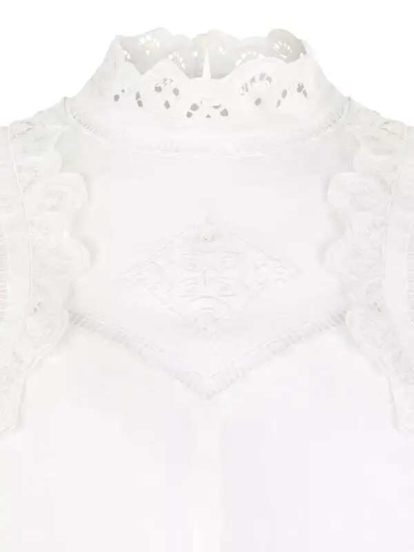 Isabel Marant Étoile Embroidered Lace-trimmed Blouse