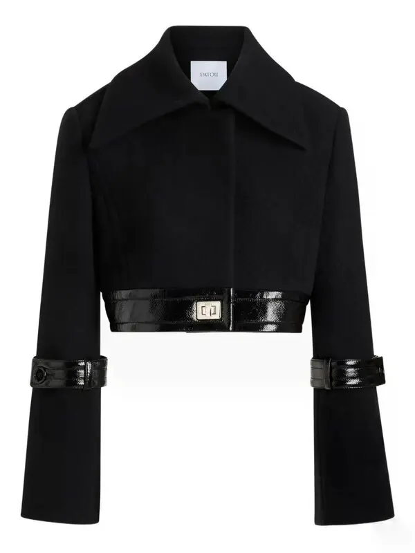 PATOU Patent-trimmed Wool Jacket