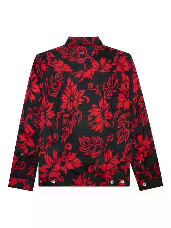 Sacai Leaf-print Shirt Jacket