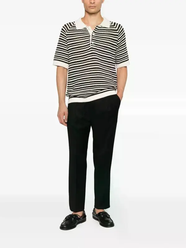 BRIGLIA 1949 Wool Drawstring Trousers - Black