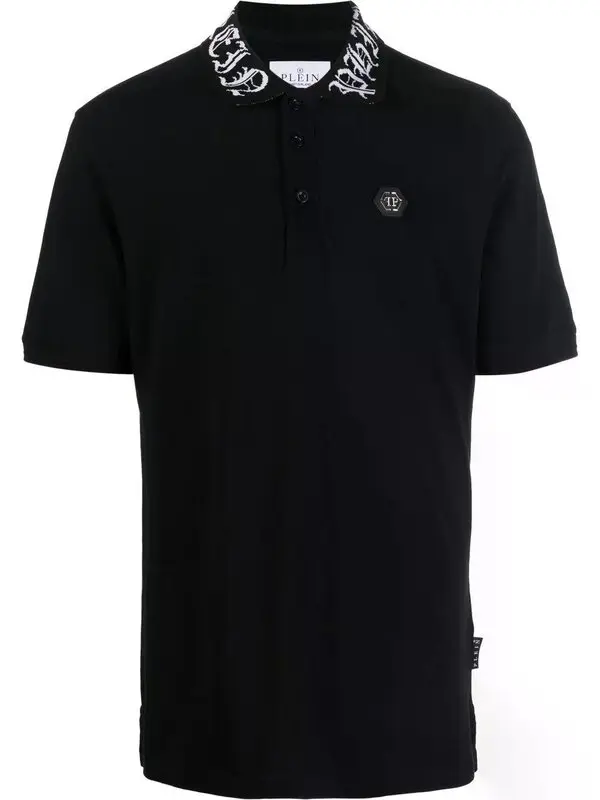 Philipp Plein Tm Short-sleeve Polo Shirt - Black