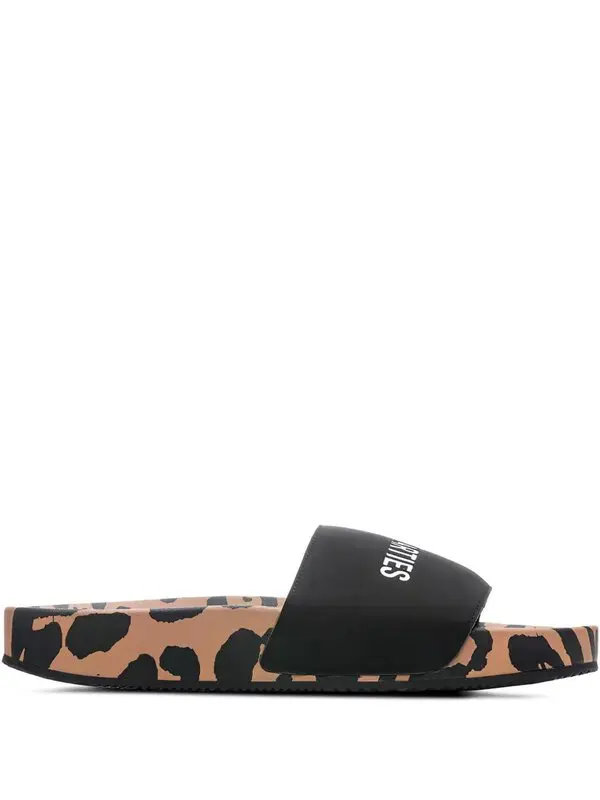 WACKO MARIA Leopard-print Flat Sandals - Neutrals