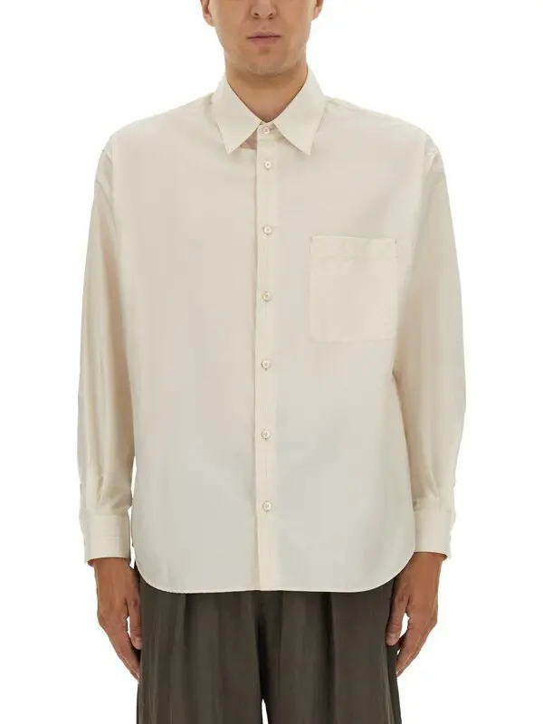 LEMAIRE Cotton And Silk Shirt - Beige