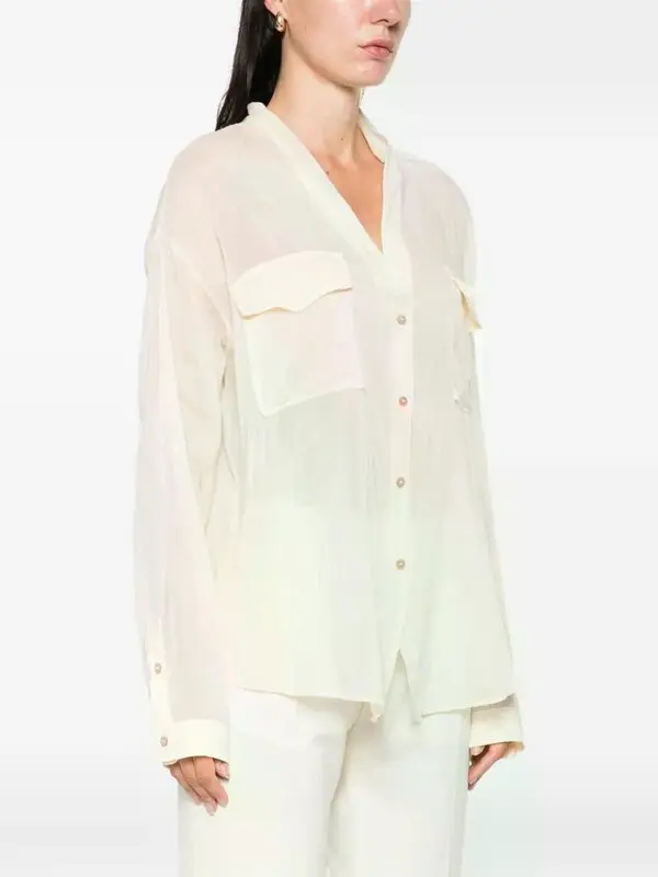 FORTE_FORTE Drop-shoulder Shirt - Neutrals