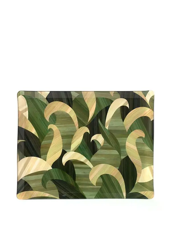 HESTIALIVING Tropique Leaf-pattern Serving Tray