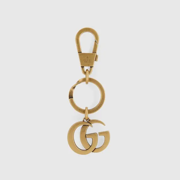 Gucci Double G Keychain - Silver