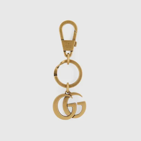 Gucci Double G Keychain - Silver