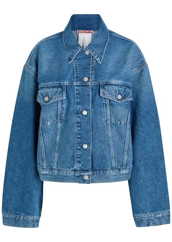 Acne Studios Darted Denim Jacket - Mid Blu