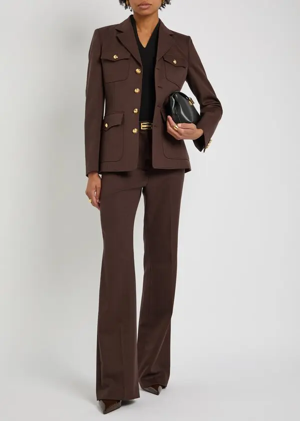 NILI LOTAN Straight-leg Wool Trousers