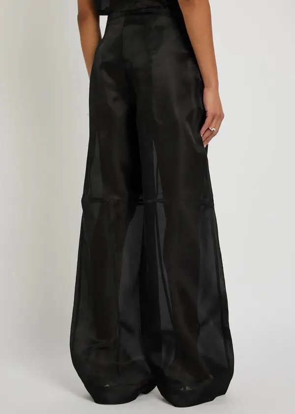 RÓHE Silk-organza Wide-leg Trousers - Black
