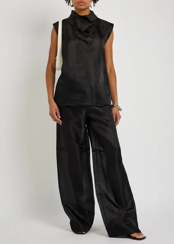 RÓHE Silk-organza Wide-leg Trousers - Black