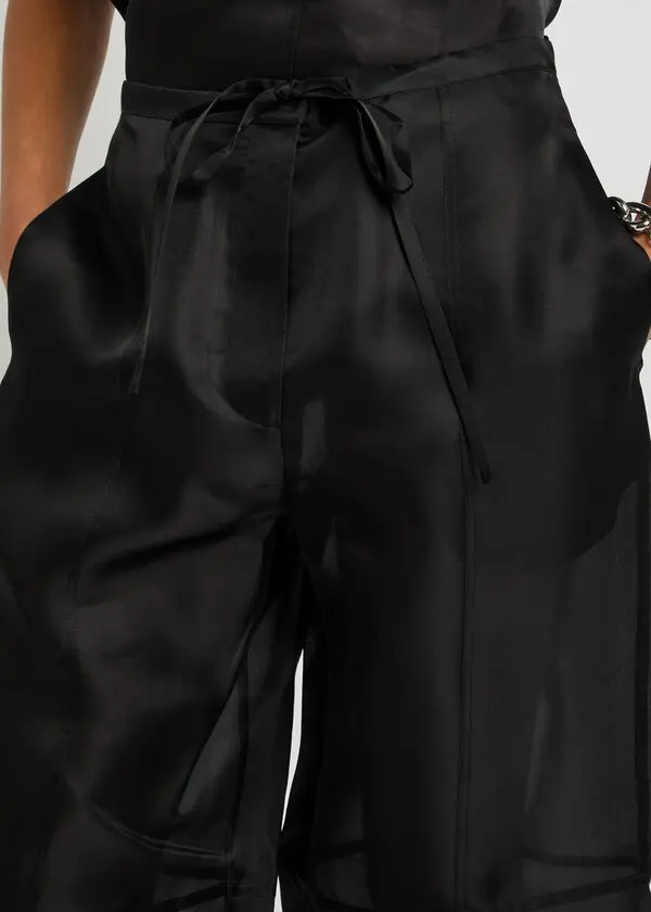 RÓHE Silk-organza Wide-leg Trousers - Black