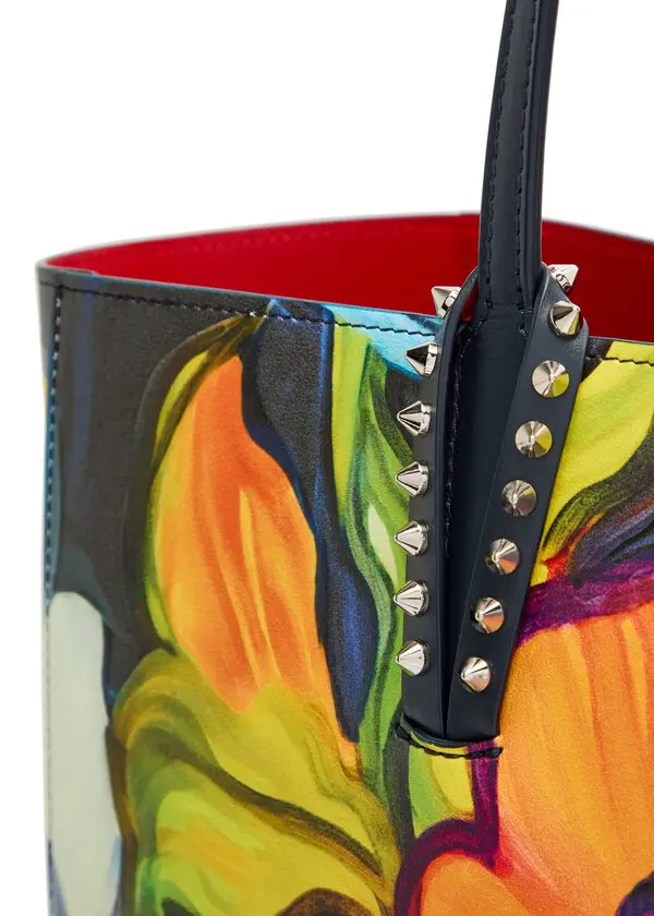 CHRISTIAN LOUBOUTIN Cabata Floral-print Leather Tote - Multicoloured 1