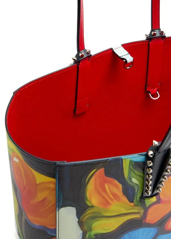 CHRISTIAN LOUBOUTIN Cabata Floral-print Leather Tote - Multicoloured 1