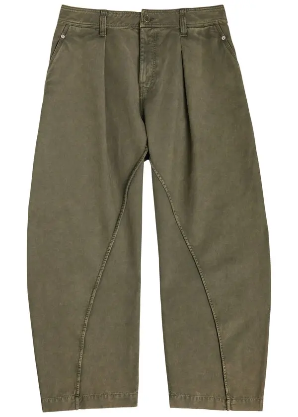 JW Anderson Twisted Seam Cotton Trousers - Olive