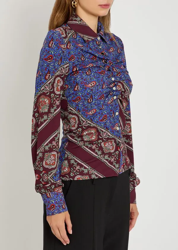Rabanne Printed Stretch-jersey Shirt - Multi Print