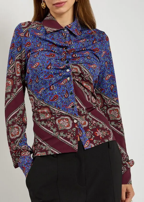 Rabanne Printed Stretch-jersey Shirt - Multi Print