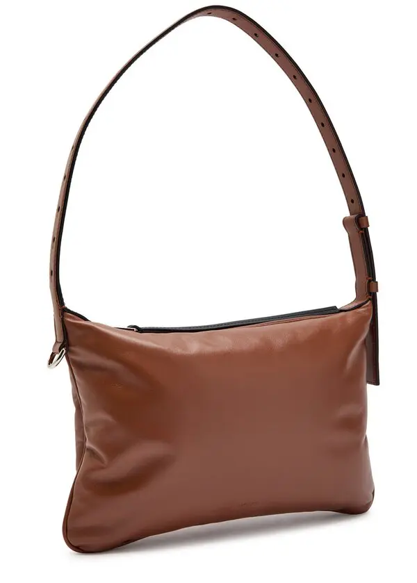 Moncler Vetta Quilted Leather Shoulder Bag - Brown