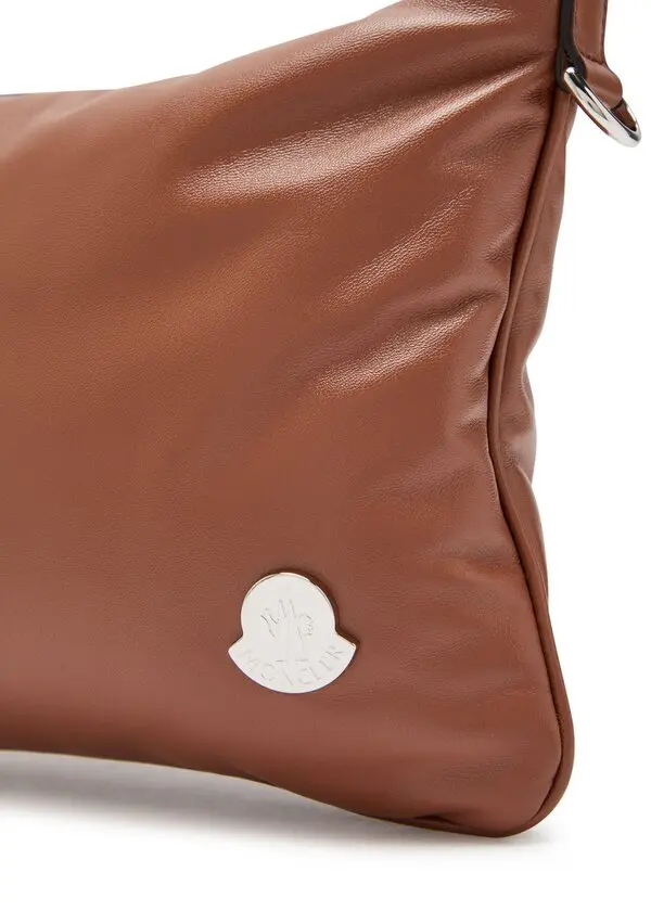 Moncler Vetta Quilted Leather Shoulder Bag - Brown