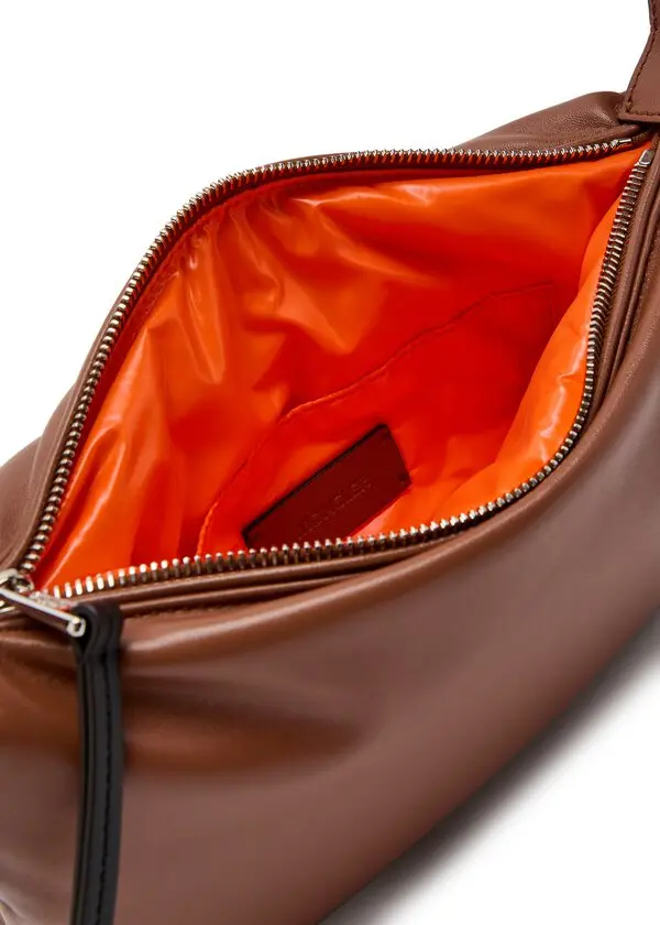 Moncler Vetta Quilted Leather Shoulder Bag - Brown