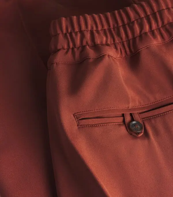 Kiton Stretch-silk Pleated Trousers