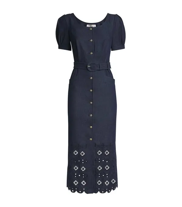 knee length dresses for ladies Holly Pink Margerite Midi Dress