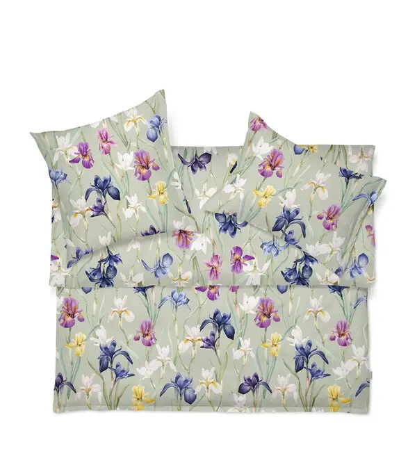 SCHLOSSBERG Cotton Charlotte King Duvet Cover - Green