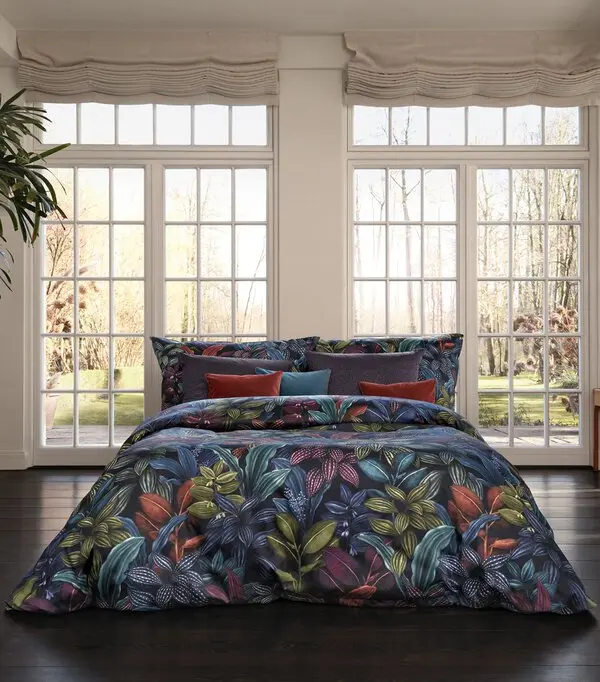 SCHLOSSBERG Cotton Aramis King Oxford Pillow Case - Blue
