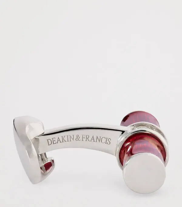 DEAKIN & FRANCIS Sterling Silver Spinel Centre Cufflinks
