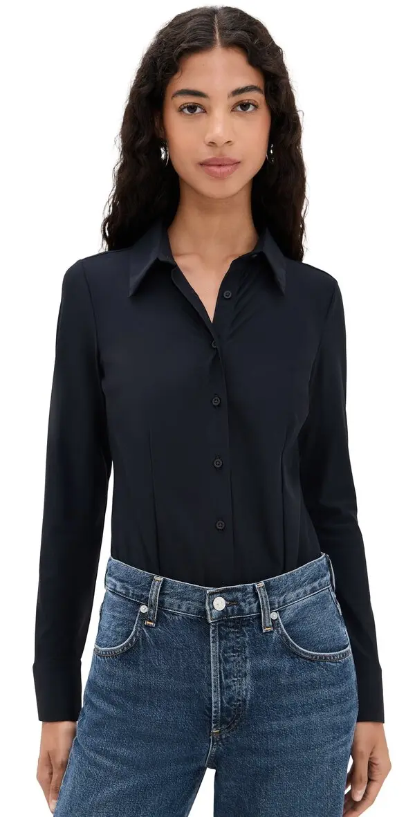 Commando Classic Button-down Thong Bodysuit - Black