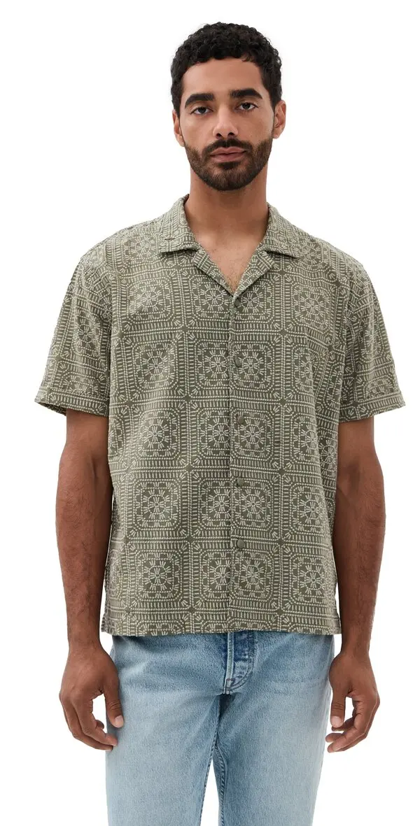 Rails Tyler Shirt - Surplus Sage Squares