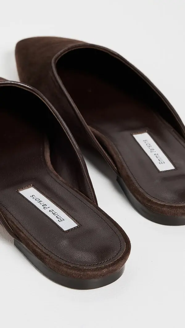 EMME PARSONS Flat Mules - Espresso