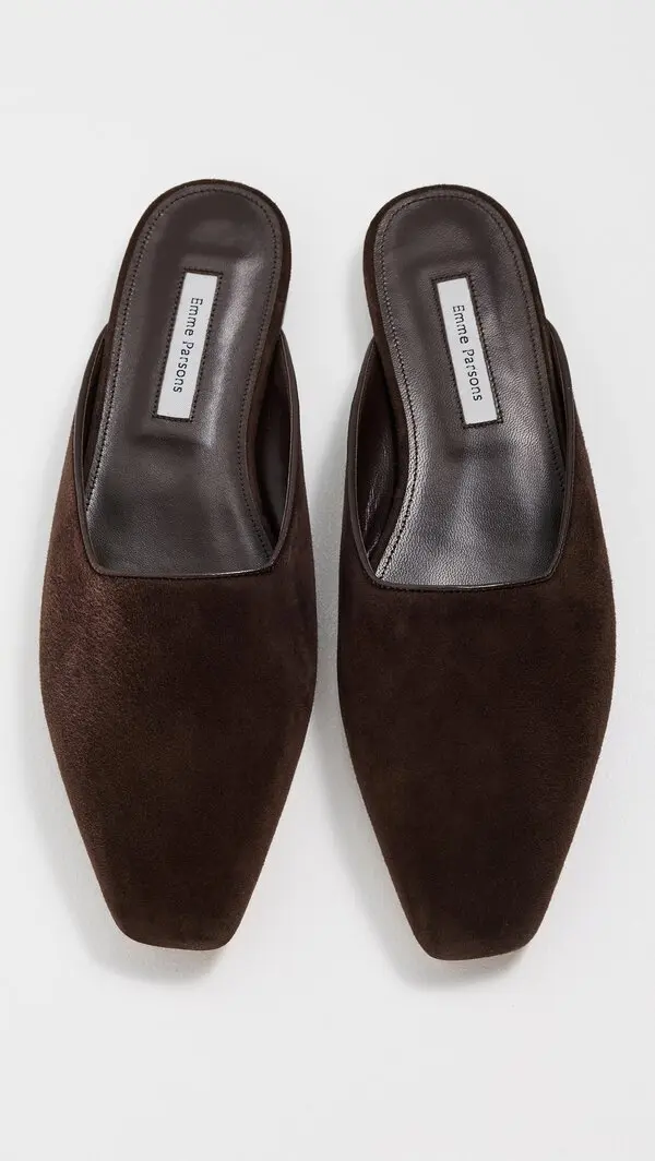 EMME PARSONS Flat Mules - Espresso
