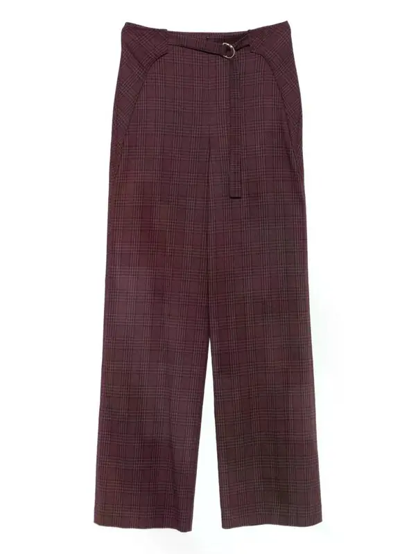 Patrizia Pepe Checked Belted Trousers